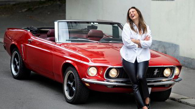 Mitt kjøretøy: Maria Heggebø Wathne og bilen Ford Mustang Convertible ...