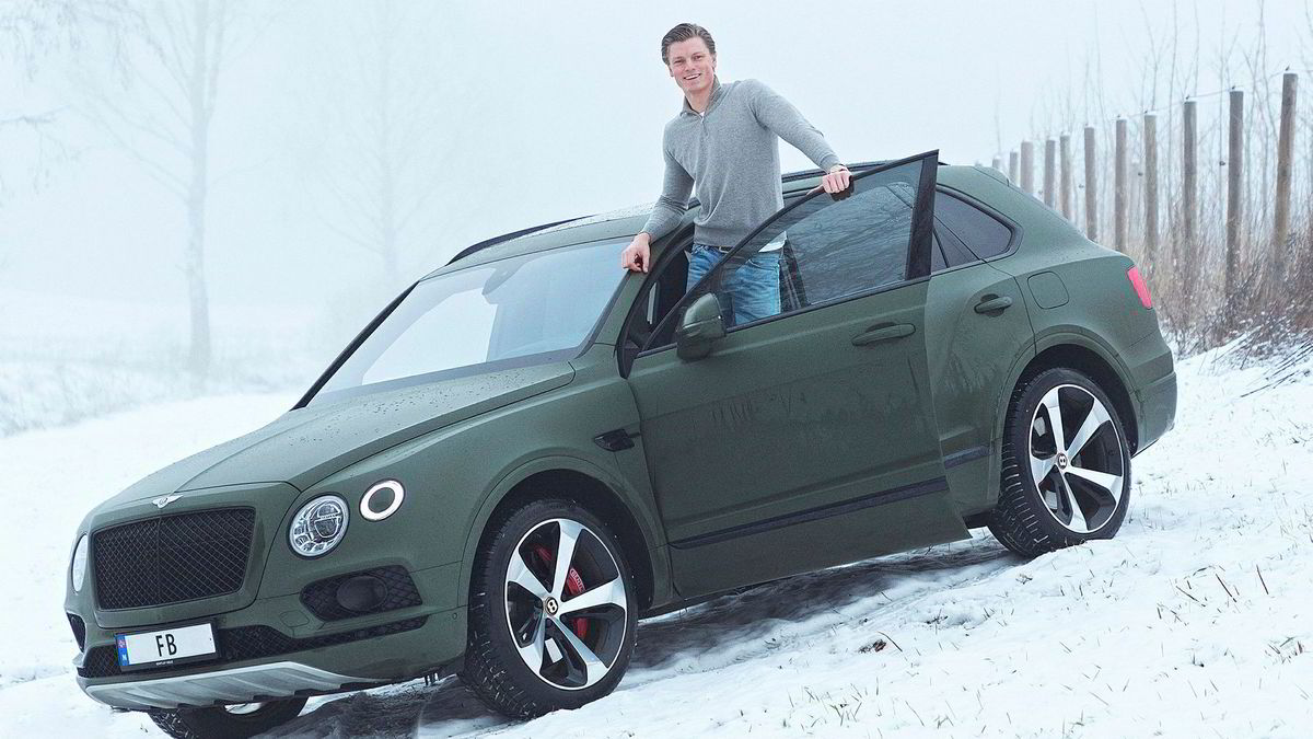 Mitt kjøretøy: Filip Bergheim har gjort sin egen vri med sin mosegrønne ...