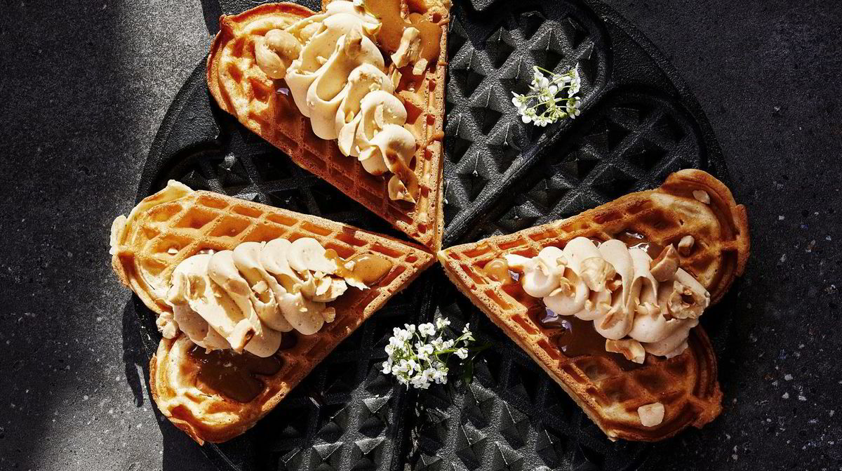 Vaffel med hjemmelaget nougat og karamellisert hvit sjokoladekrem | DN