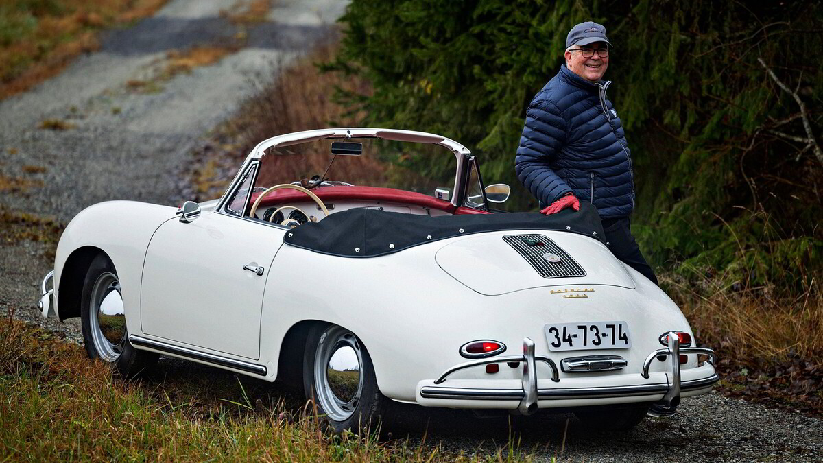 Mitt kjøretøy med Vidar Ingebretsen og hans Porsche 356 kabriolet. (+) | DN